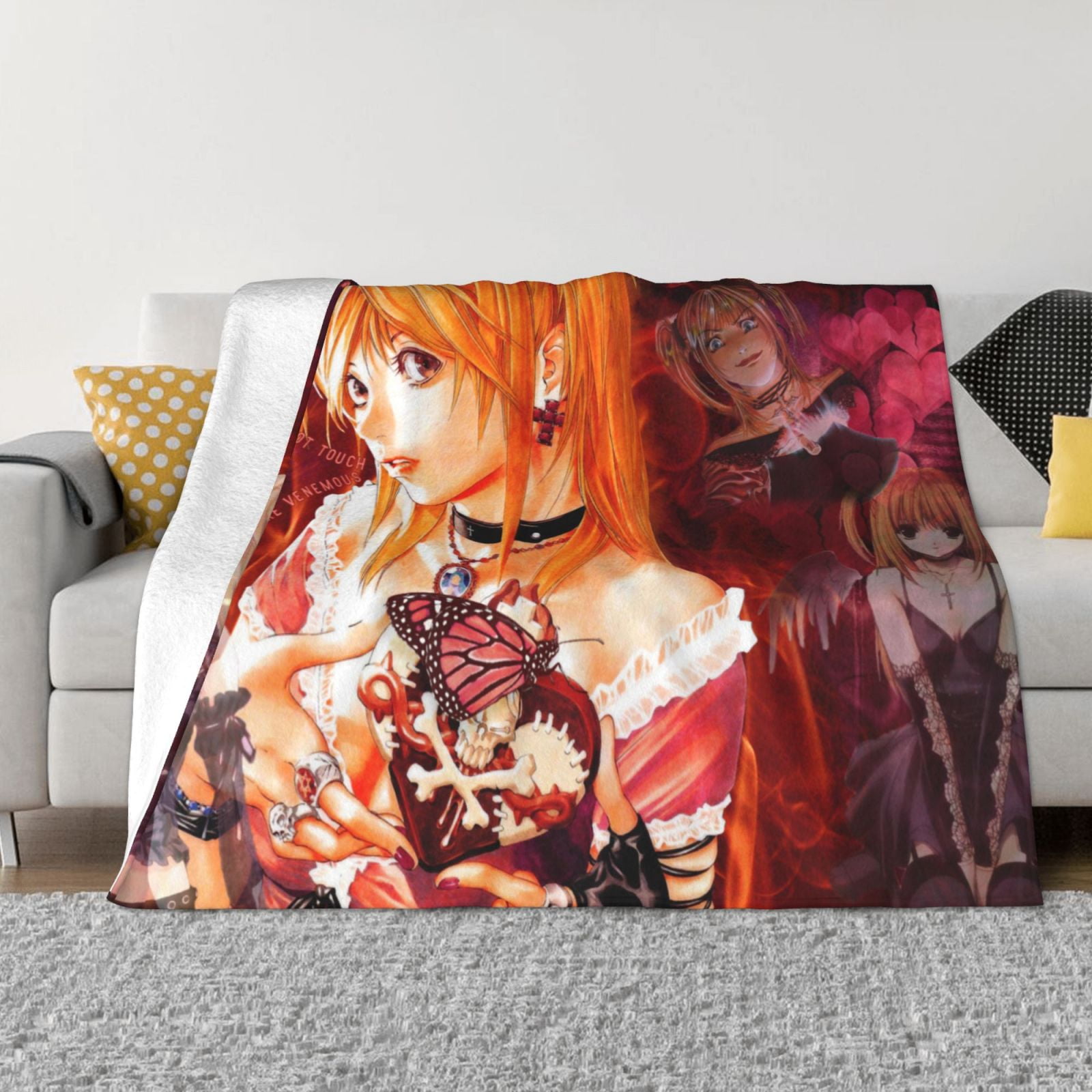 Death Note Amane Misa Blanket Cozy Ultra-Soft Micro Flannel Fleece Throw Blanket For Kids Adult ...