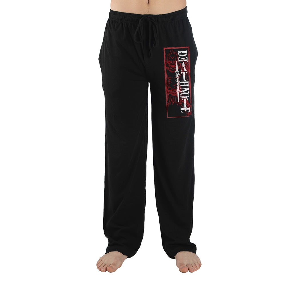 Bioworld Death Note Anime Cartoon Mens Black Lounge Sleep Pajama Pants ...