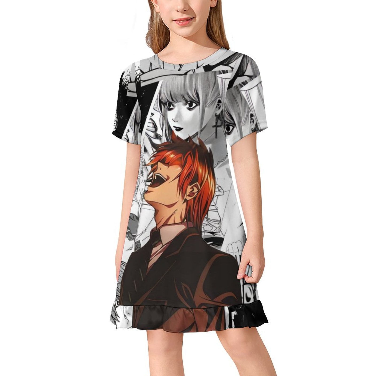 Death Note Anime Children's Short Sleeved Dress 3D Printed Classical ...