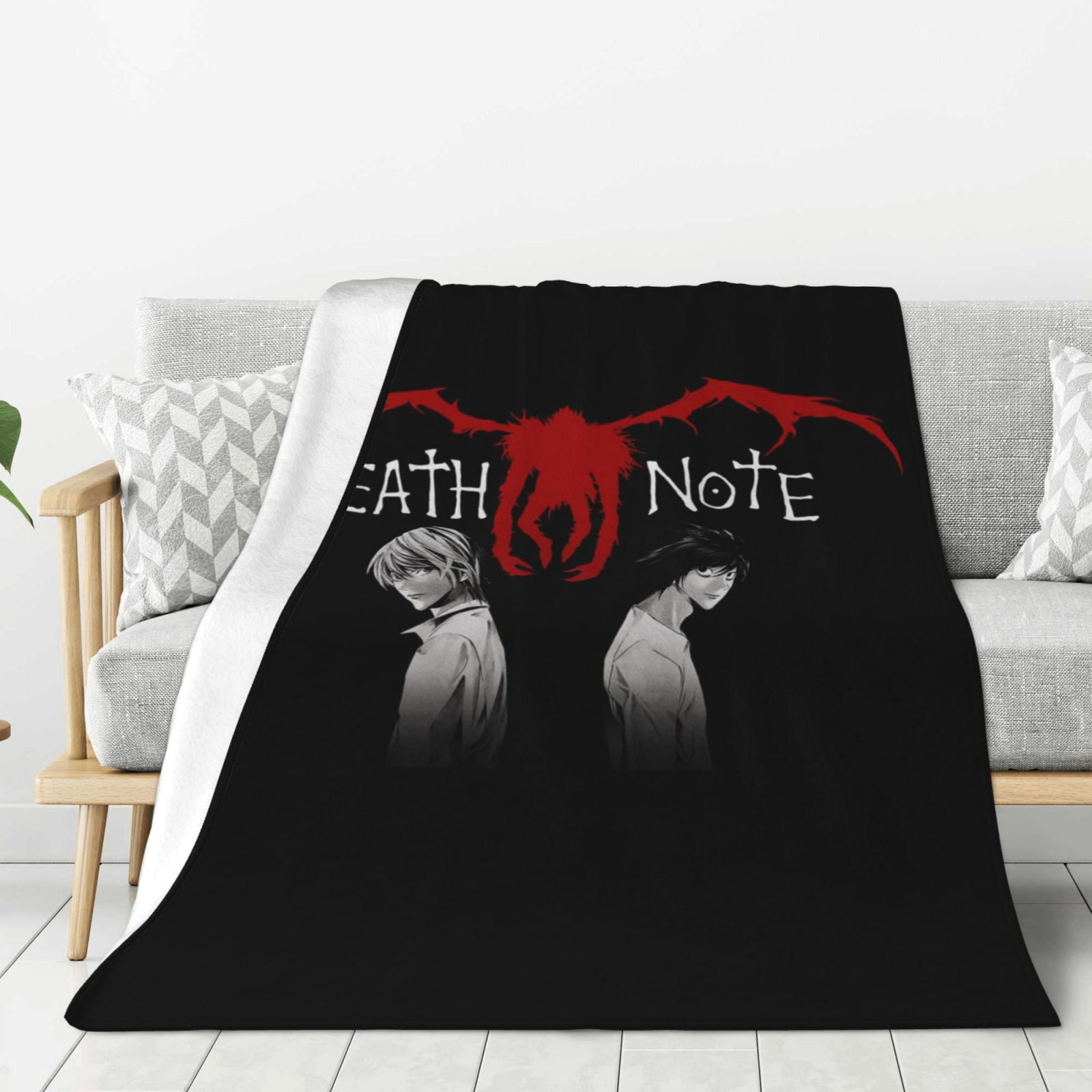 Death Note Bed Blanket Thick Plush Flannel Blanket Warm Fuzzy Throw ...