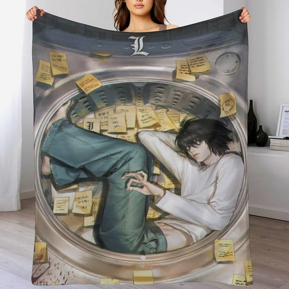 Death Note Blanket Soft Cozy Flannel Warm Throw Blanket Unique Gifts ...