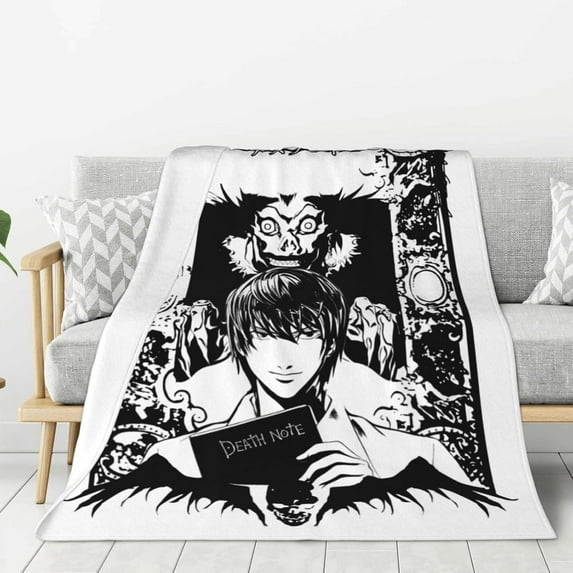 Death Note Blanket Soft Cozy Flannel Warm Throw Blanket Unique Gifts ...