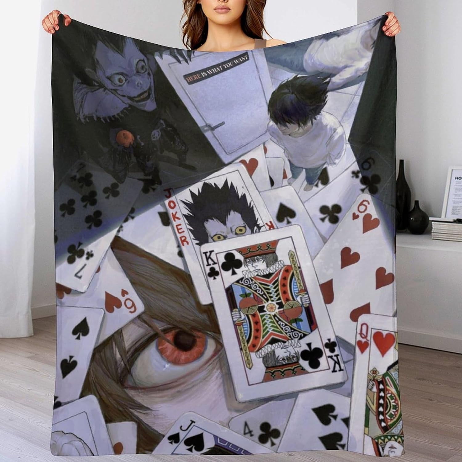 Death Note Blanket Soft Cozy Flannel Warm Throw Blanket Unique Gifts ...