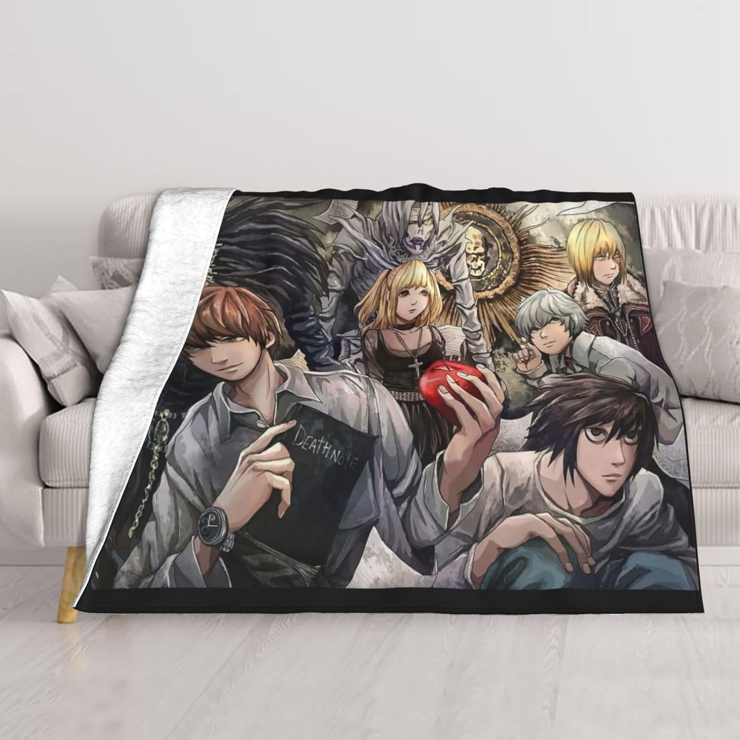 Death Note Blanket Soft Cozy Flannel Warm Throw Blanket Unique Gifts ...