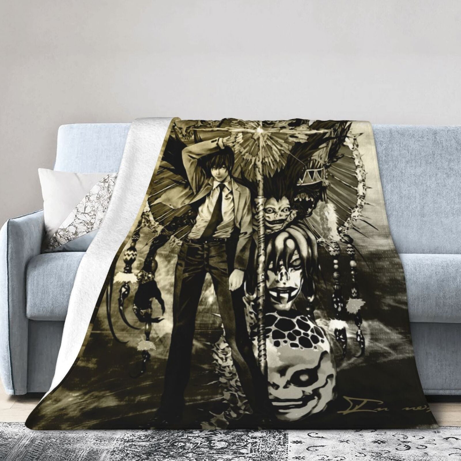 Death Note Blanket Soft Warm Flannel Air Conditioning Blanket Throw ...