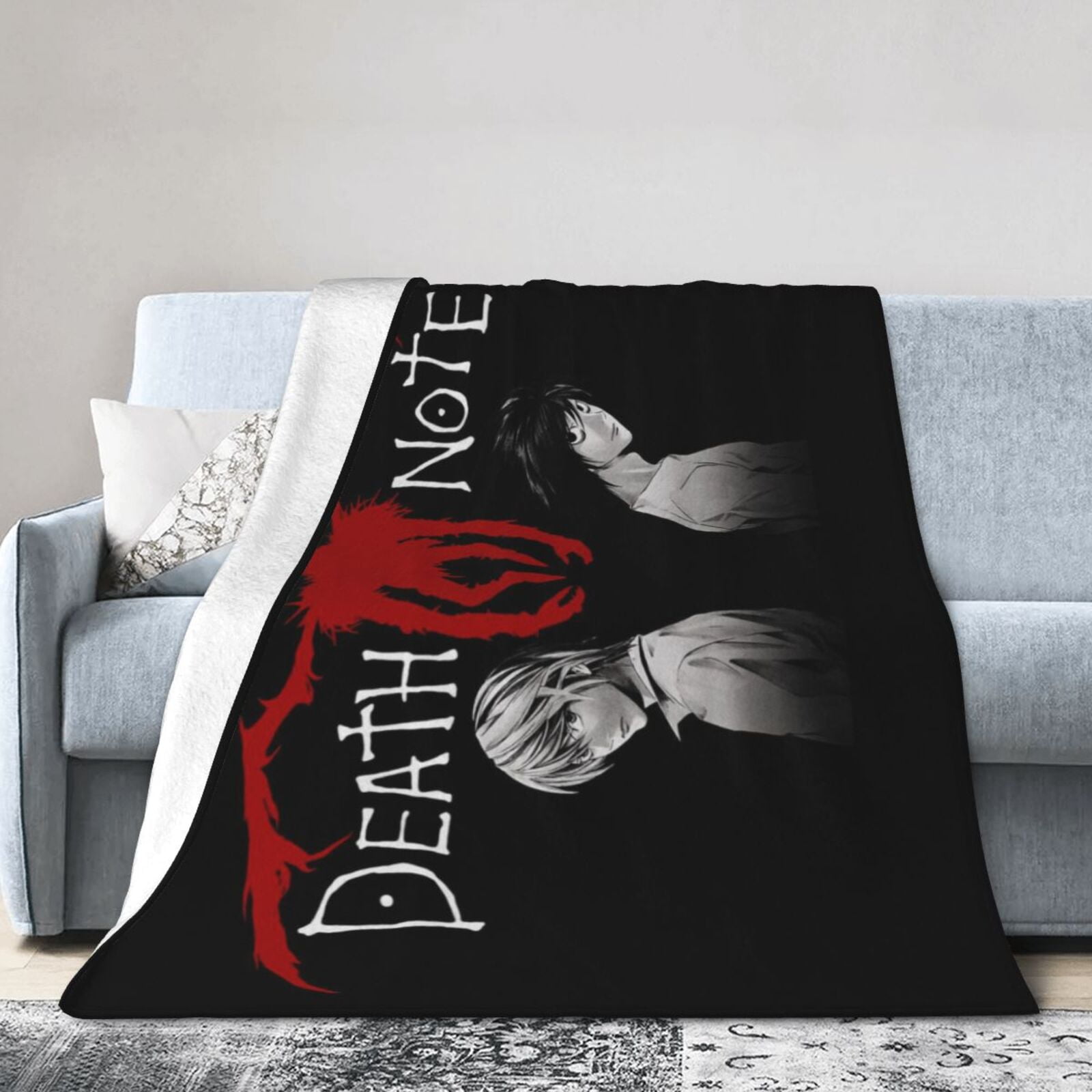 Death Note Blanket Soft Warm Flannel Air Conditioning Blanket Throw ...