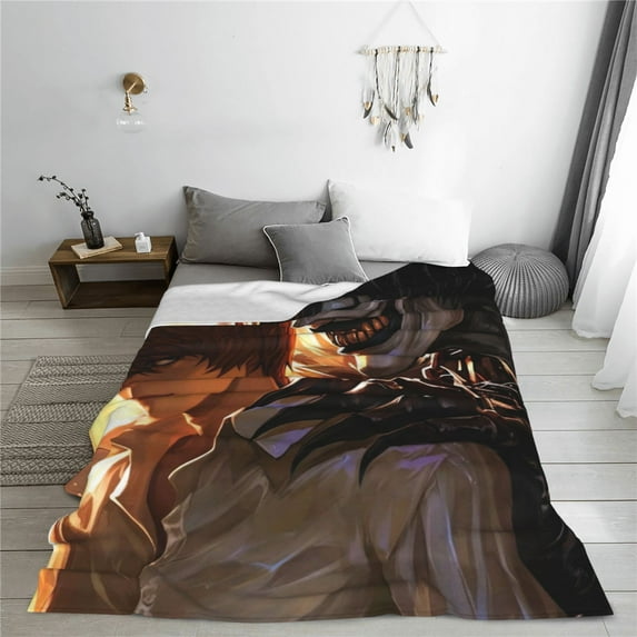 Death Note Cartoon Printing Throw Blanket, All Seasons Flannel Fleece Blanket, Soft & Warm Plush ...