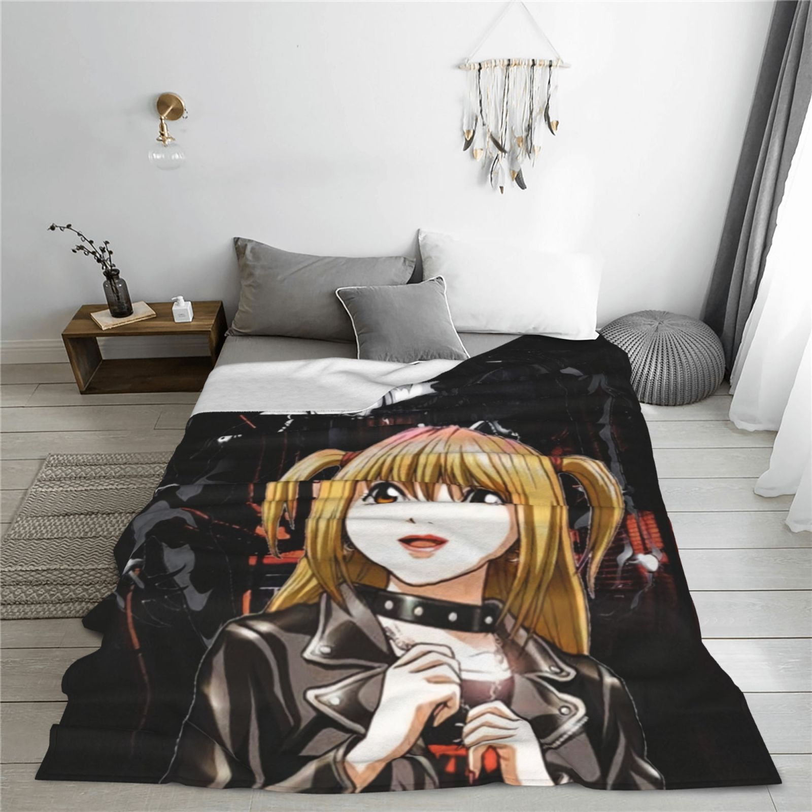 Death Note Cartoon Printing Throw Blanket, All Seasons Flannel Fleece Blanket, Soft & Warm Plush ...