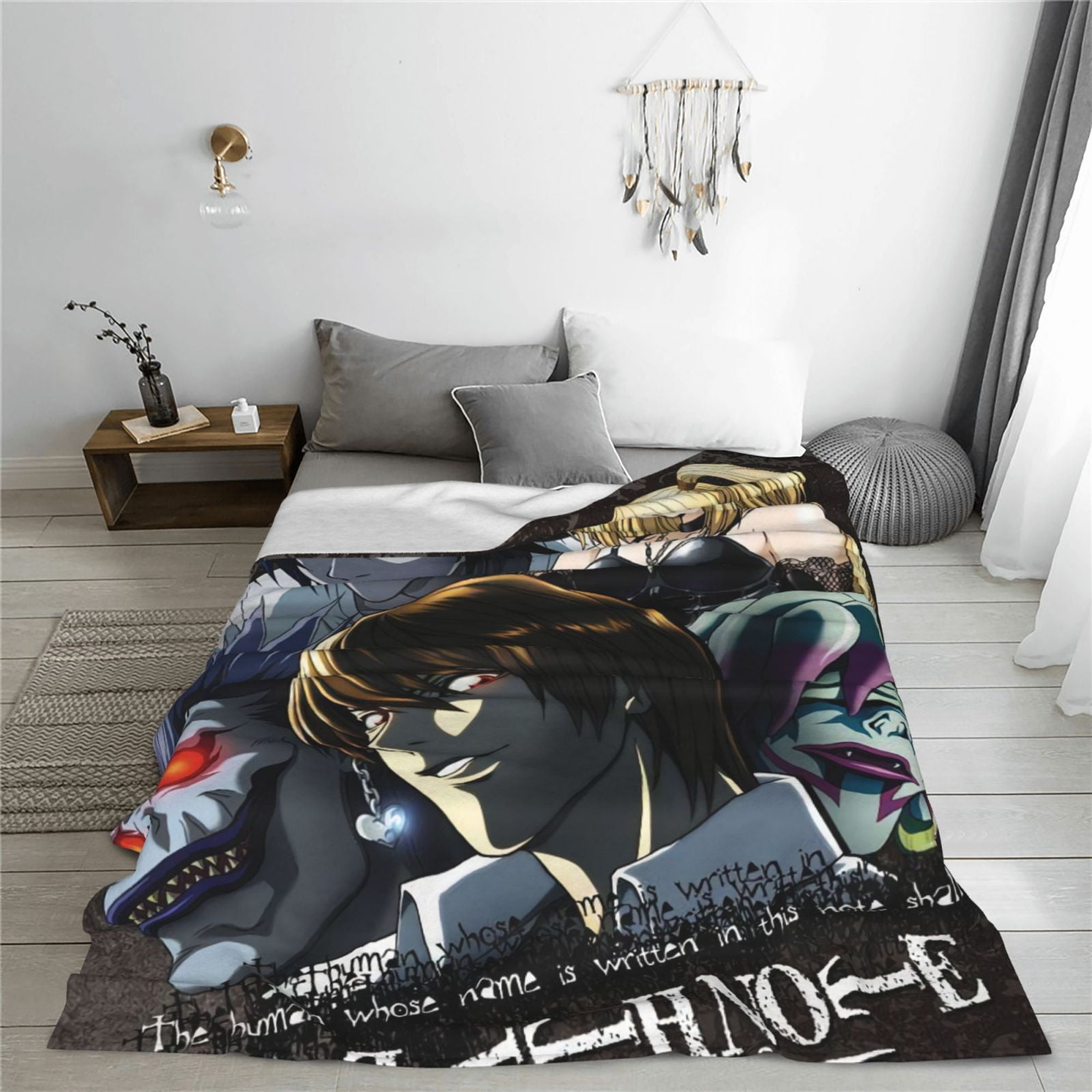 Death Note Cartoon Printing Throw Blanket, All Seasons Flannel Fleece ...