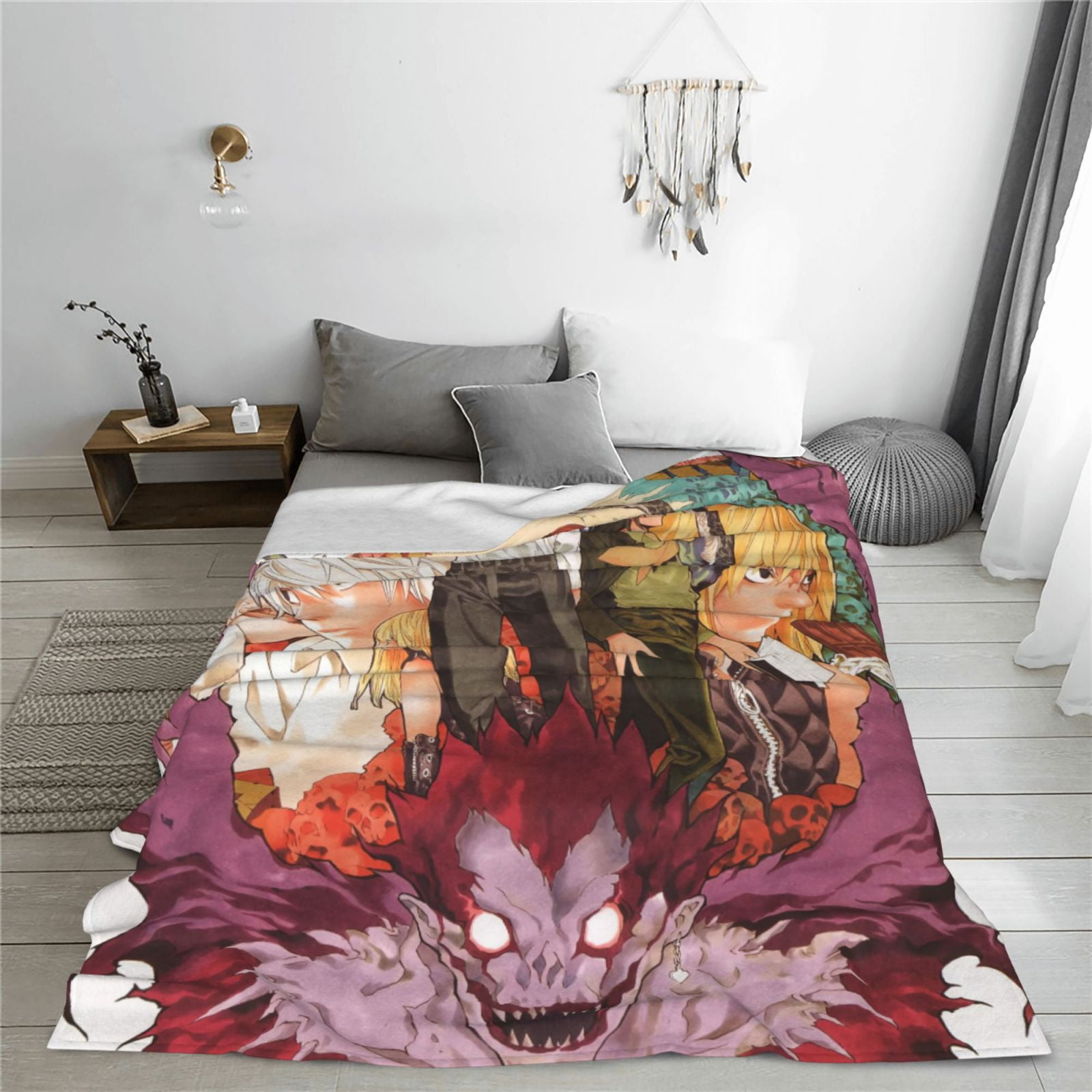 Death Note Cartoon Printing Throw Blanket, All Seasons Flannel Fleece ...