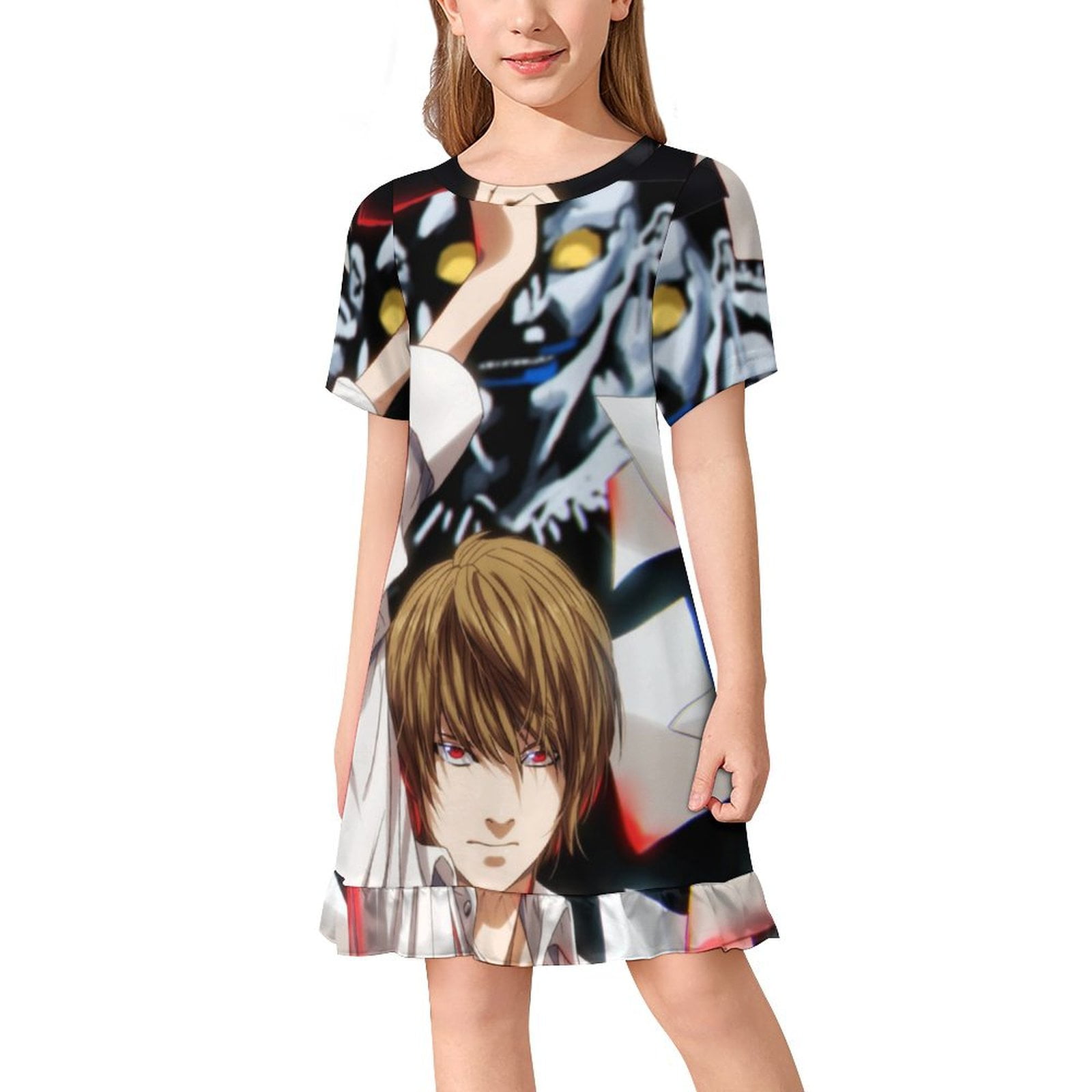 Death Note Characters Children's Short Sleeved Dress 3D Printed ...