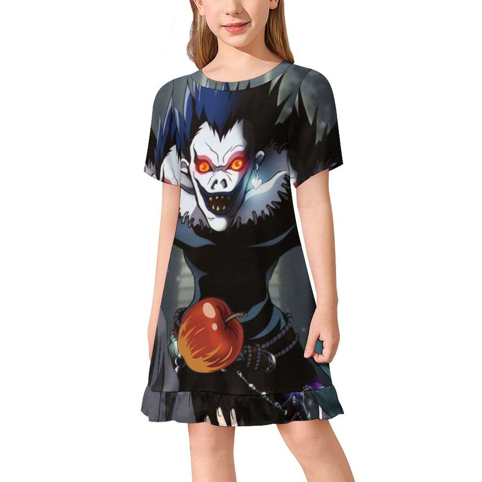 Death Note Children's Short Sleeved Dress 3D Printed Classical Girl's ...