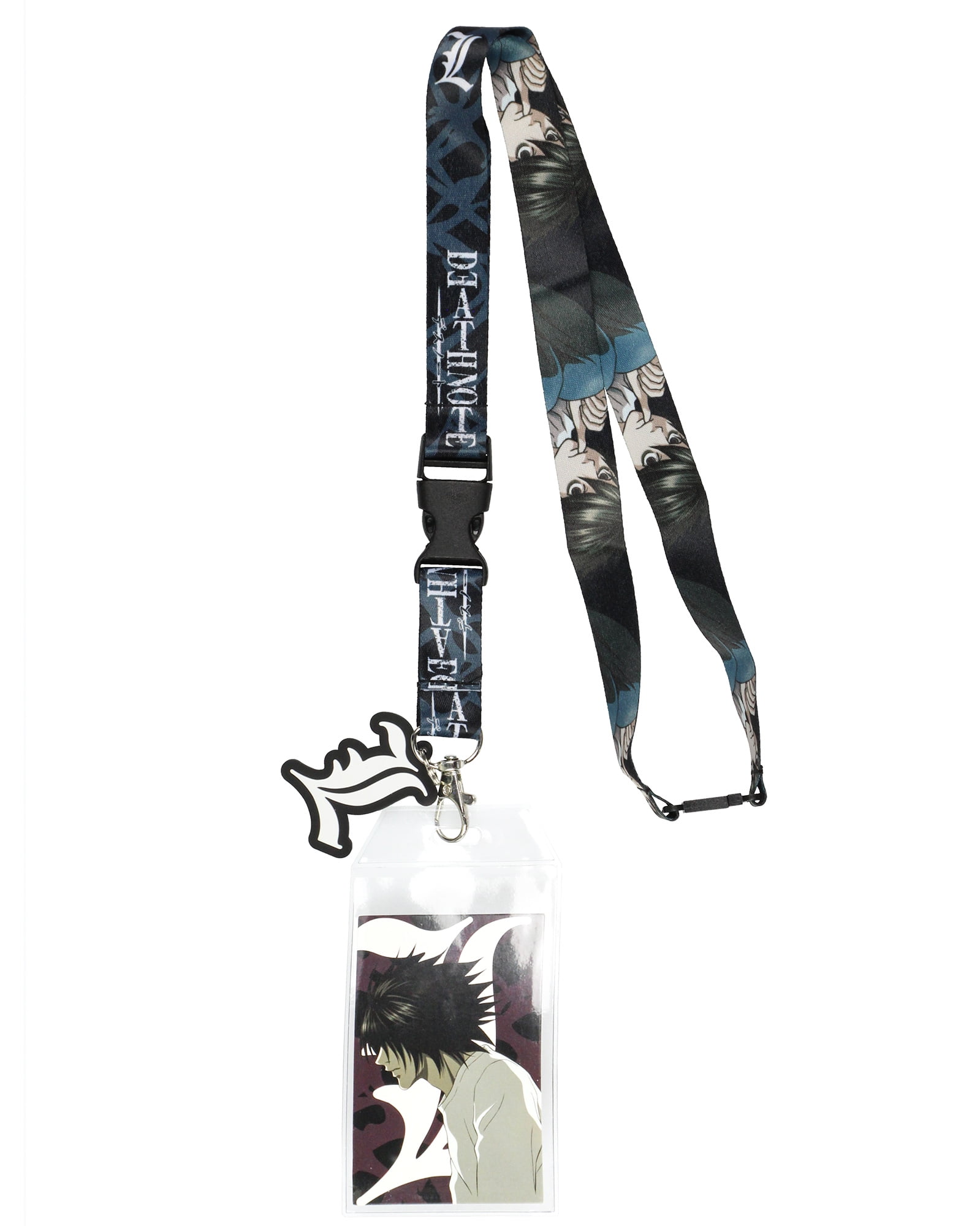 Death Note Detective L Anime Lanyard ID Badge Holder With 2' Rubber ...