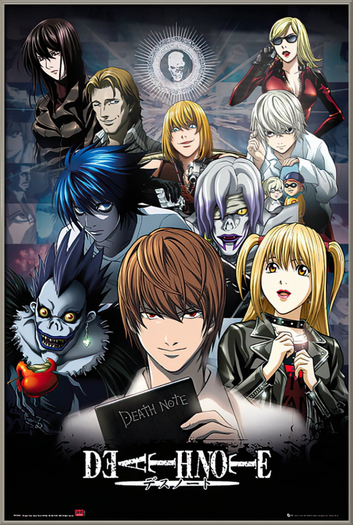 Death Note - Framed Manga / Anime TV Show Poster (Character Collage ...