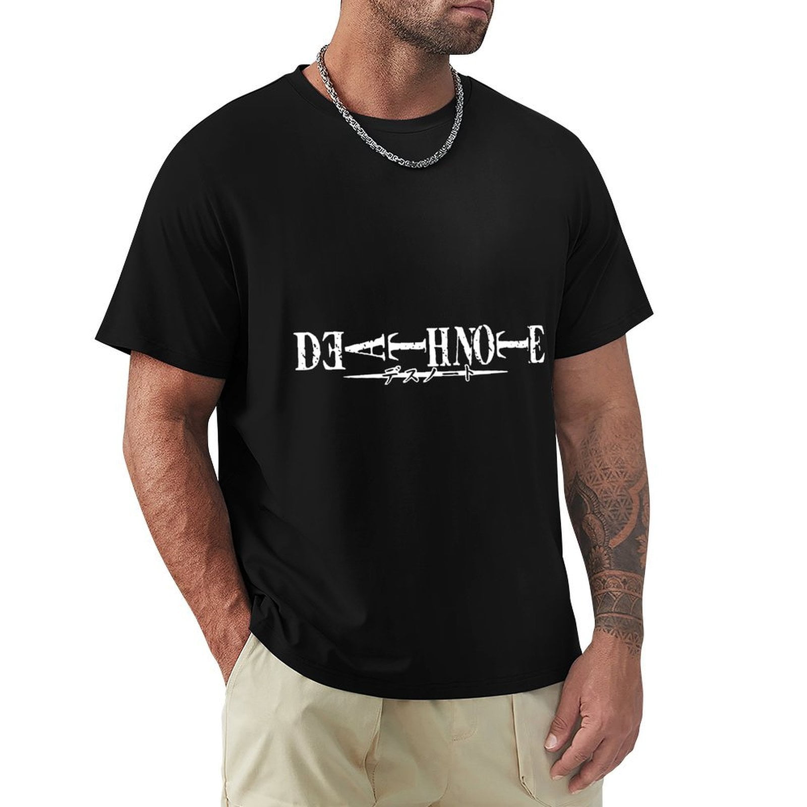 Death Note Funkadelic Men's Cotton Short Sleeve T-Shirt Crew Neck Top ...