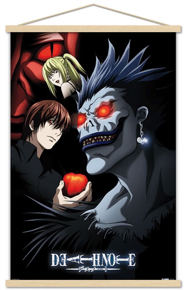 Death Note - Group Wall Poster with Wooden Magnetic Frame, 22.375" x 34 ...
