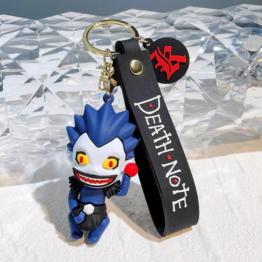 Death Note Keychain Anime L Ryuuku Ryuk Lanyard Key Rings 3D Doll ...