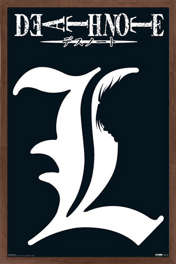 Death Note - L Symbol Wall Poster, 22.375" x 34", Framed - Walmart.com