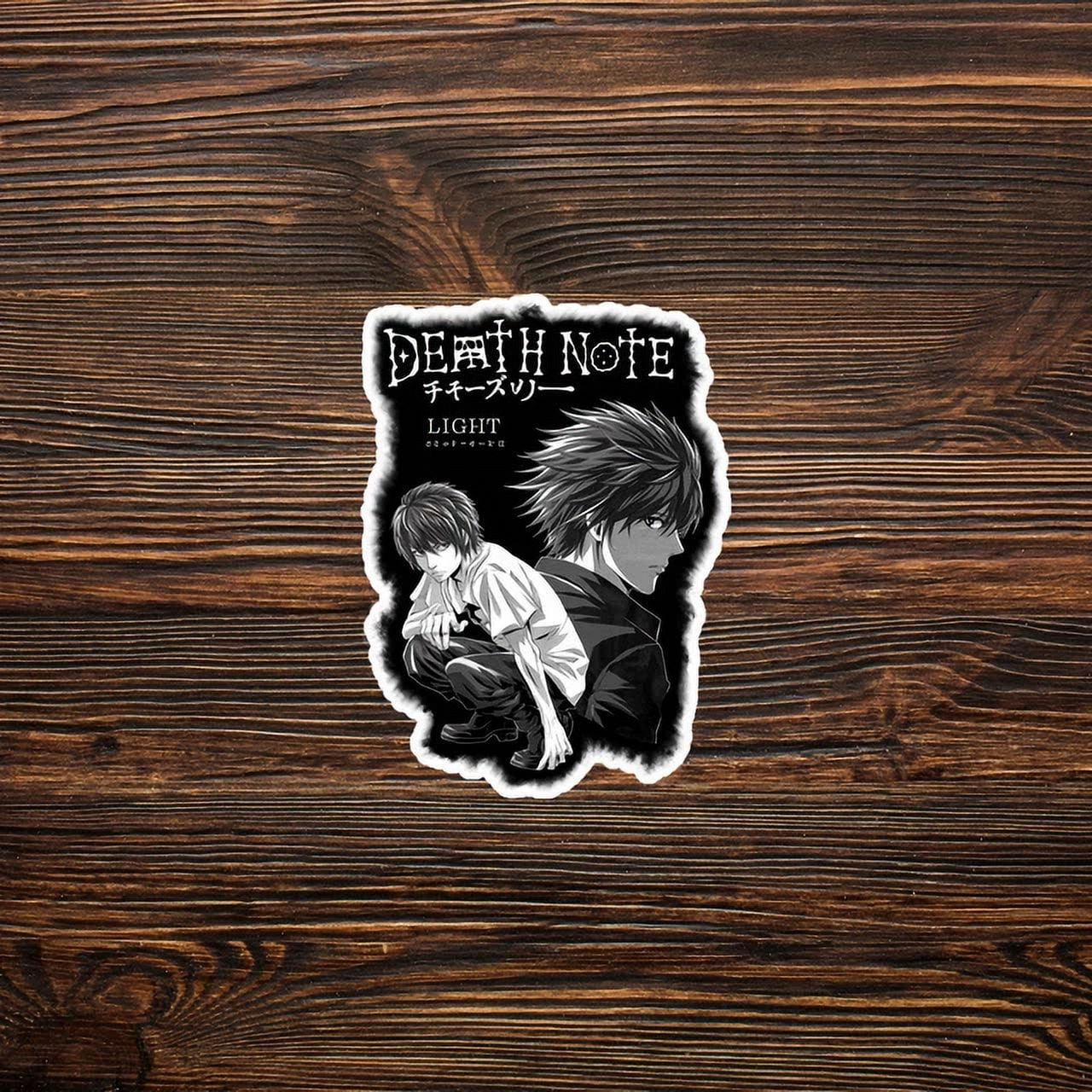 Death Note Light Yagami Anime Sticker For Fans - Black And White Manga ...
