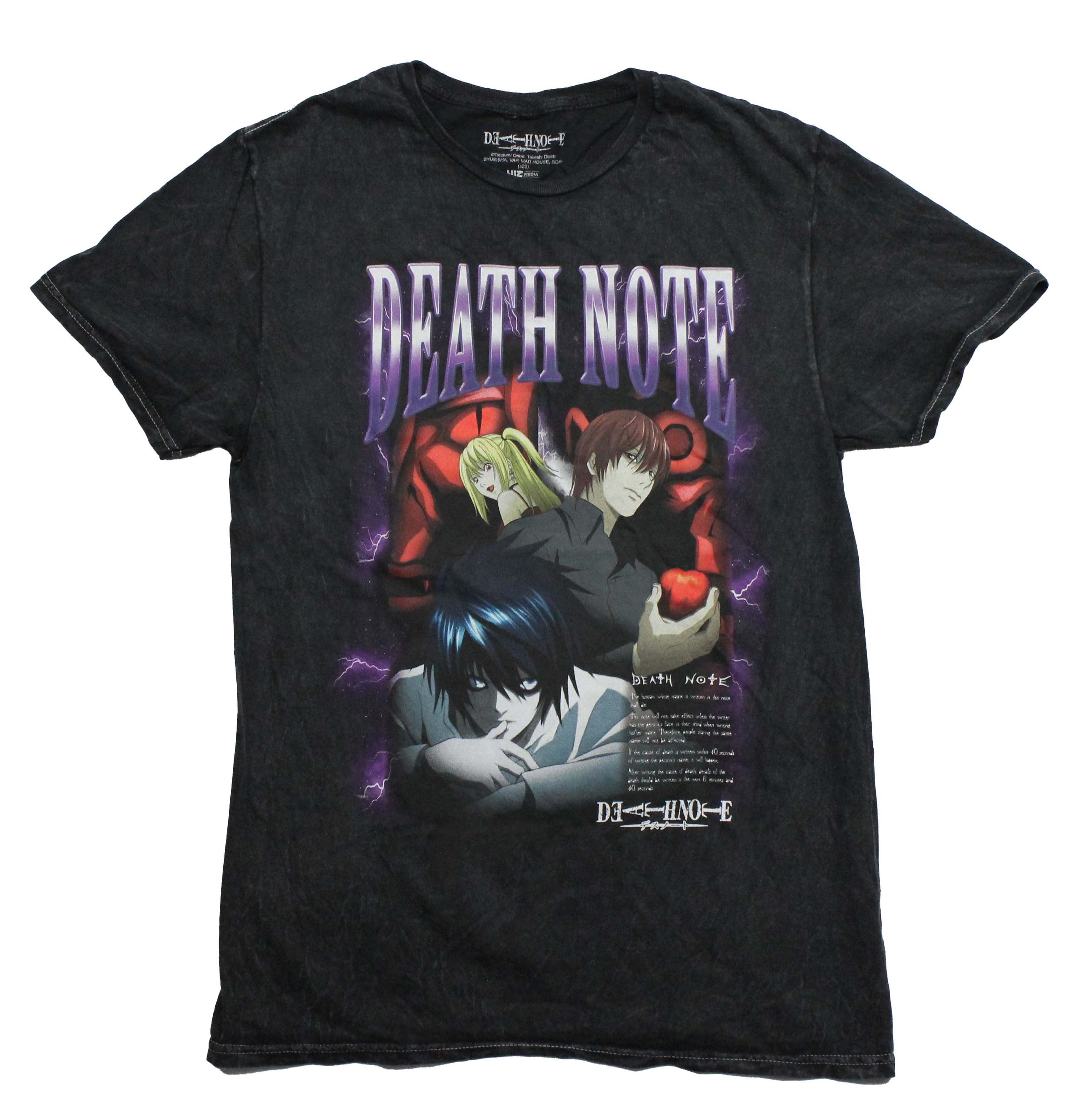 Death Note Mens T-Shirt - L Besides Death Note Instructions Misa ...
