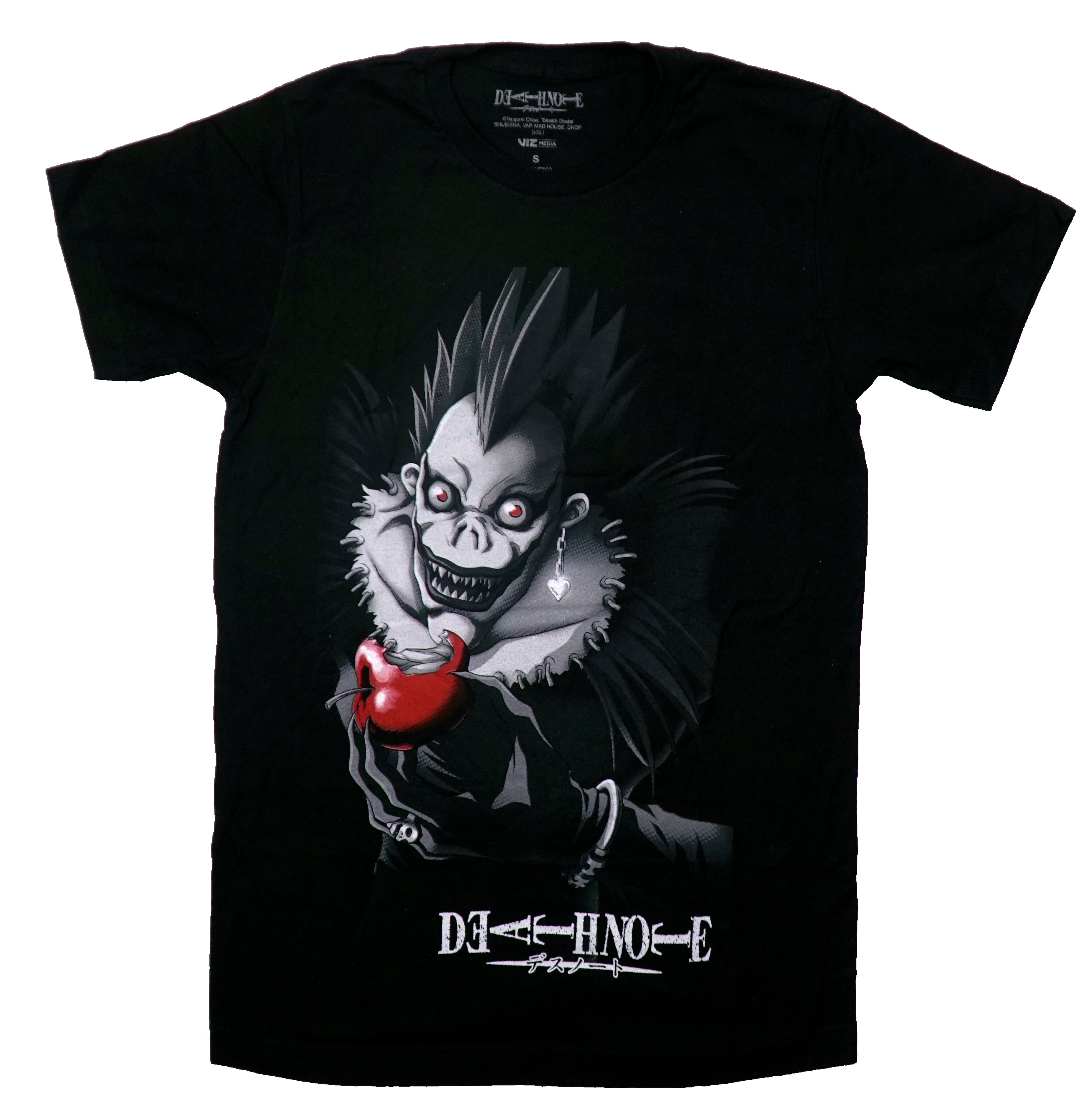 Death Note Mens T-Shirt - Ryuk Holding Bitten Apple (Medium) - Walmart.com