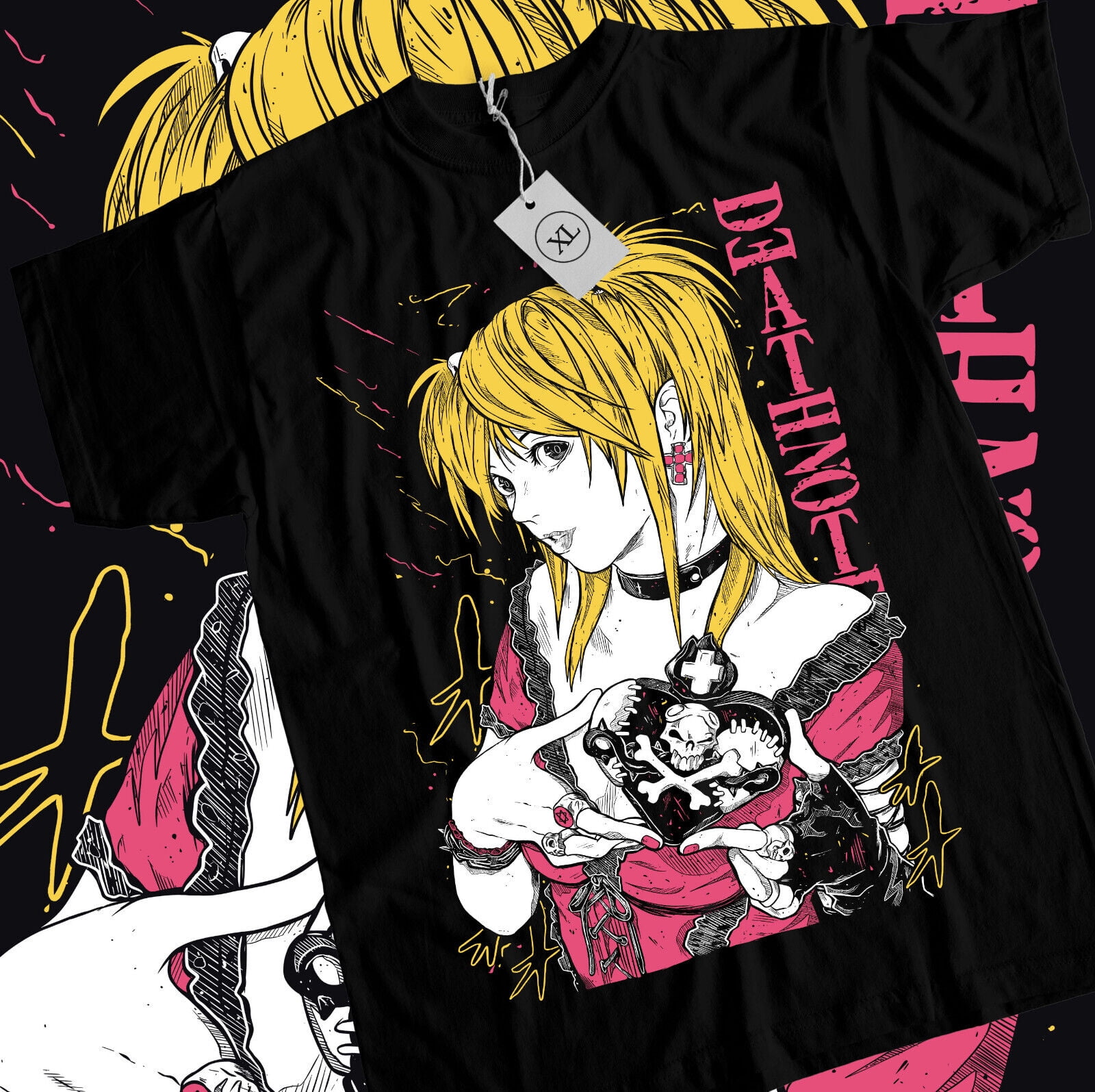 Death Note Misa Amane T- Shirt Manga Anime Black T- Shirt Size S to 5XL ...
