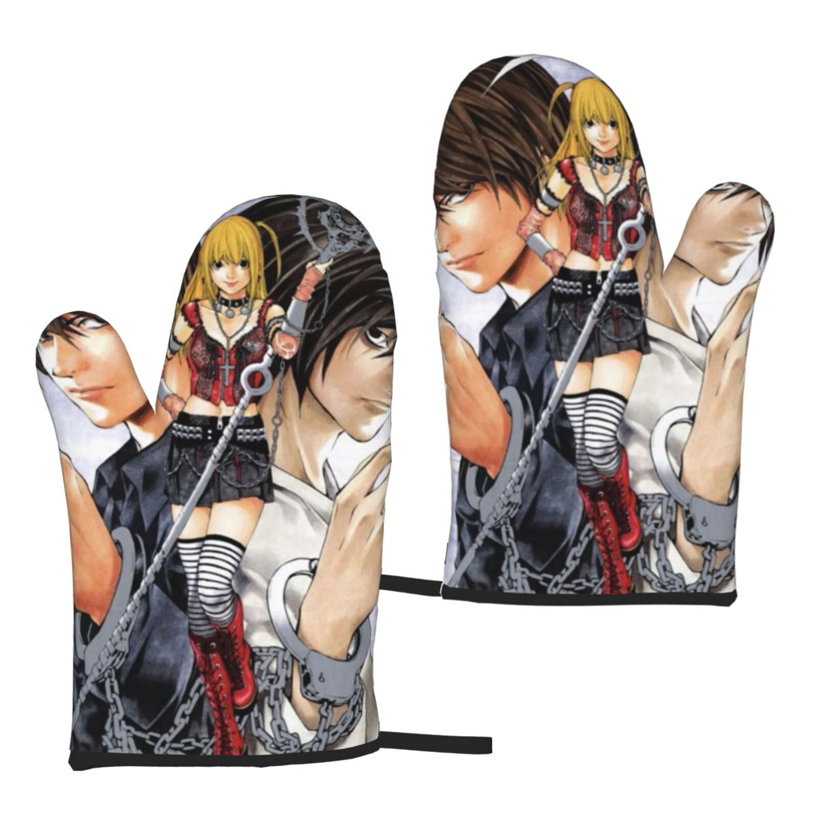 Death Note Oven Mitts Scald-Proof Gloves Heat Resistant Oven Gloves ...
