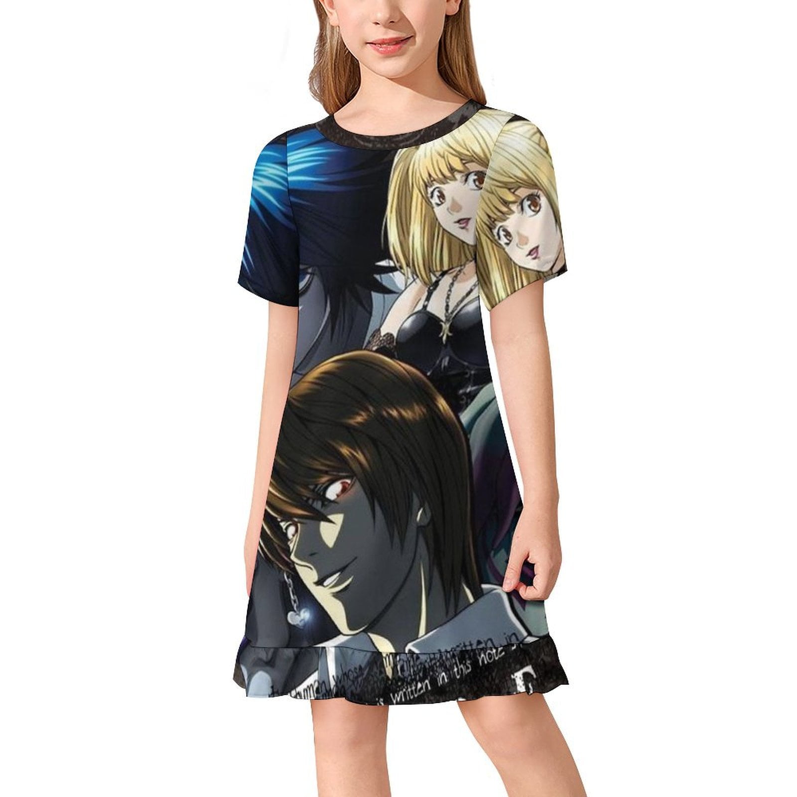 Death Note Poster Children's Short Sleeved Dress 3D Printed Classical ...