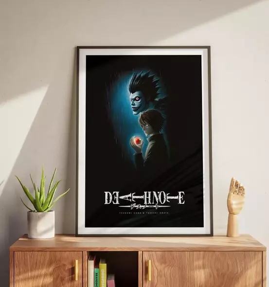 Death Note Poster, Minimalist Print, Gift For Anime Lovers NO FRAMED ...