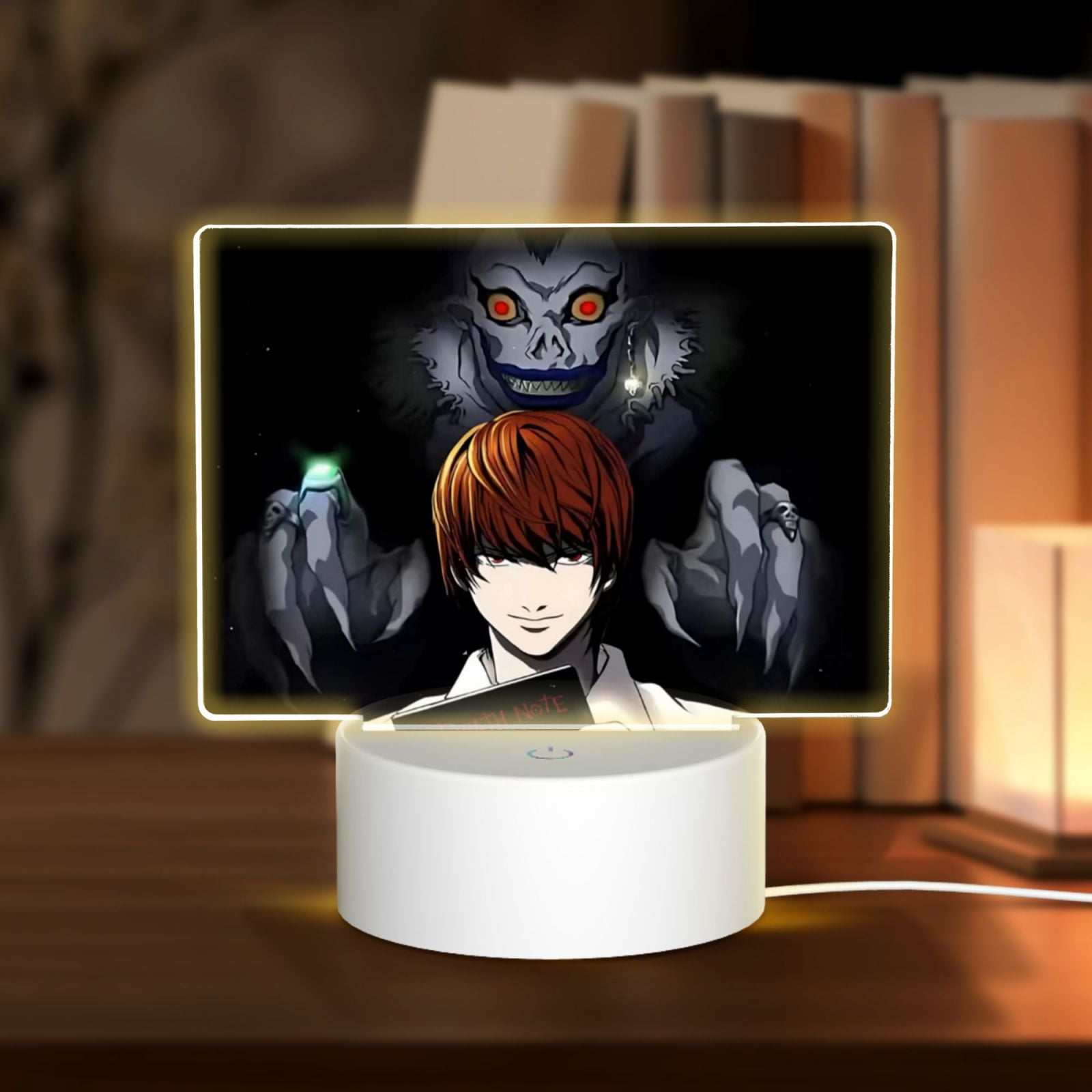 Death Note Rectangular Acrylic Night Light USB Cable Lamp Light Display ...