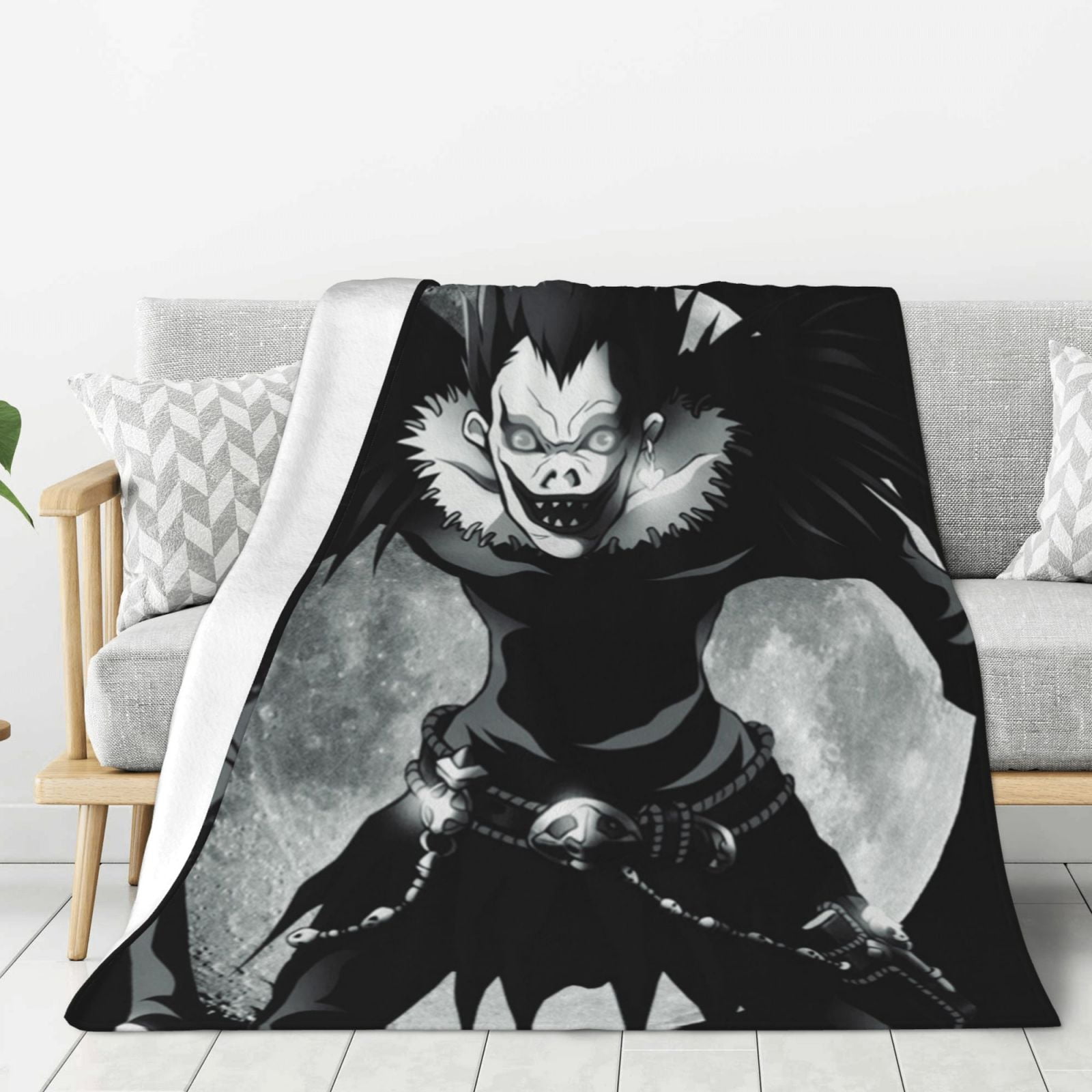 Death Note Ryuk Bed Blanket Thick Plush Flannel Blanket Warm Fuzzy ...