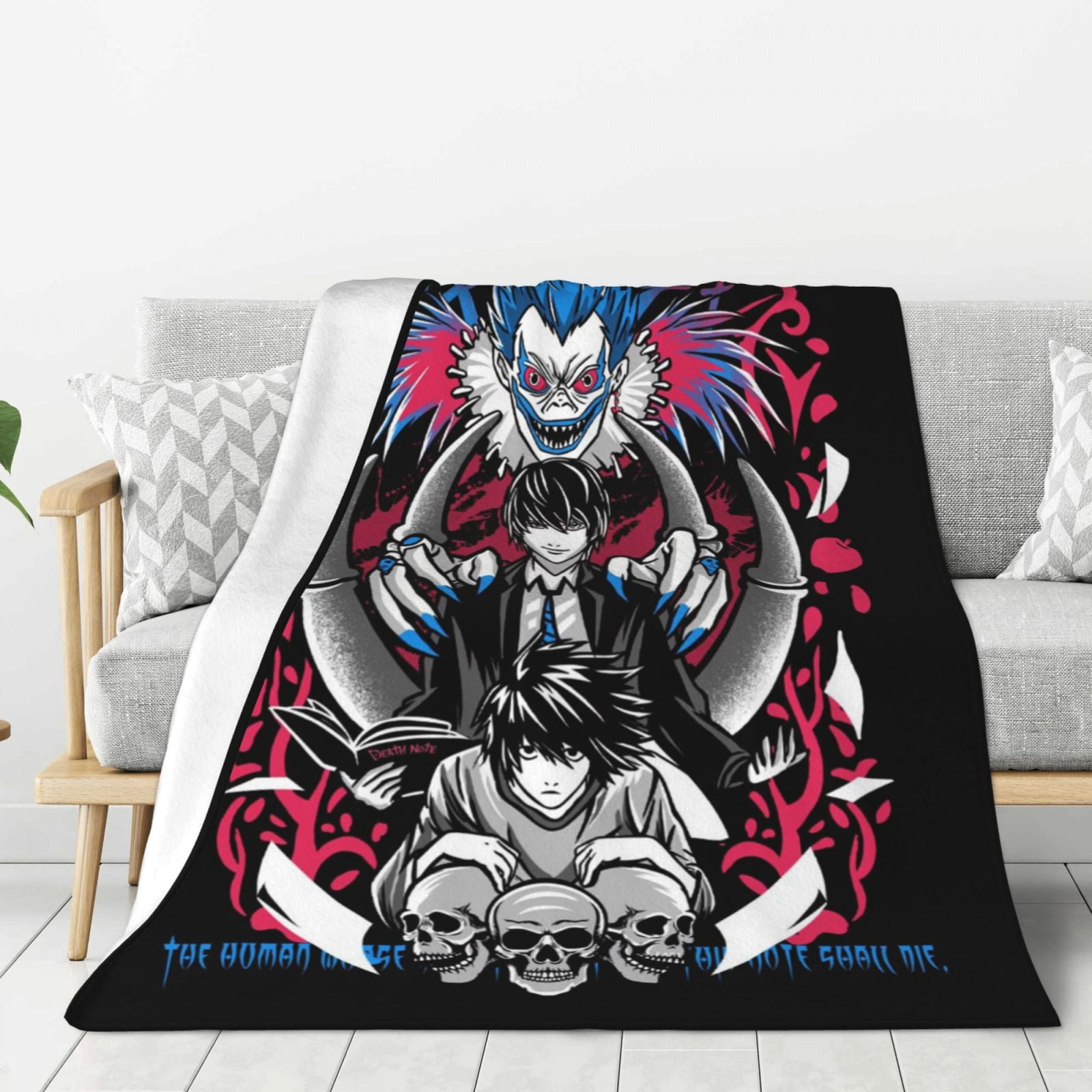 Death Note Ryuk Bed Blanket Thick Plush Flannel Blanket Warm Fuzzy ...