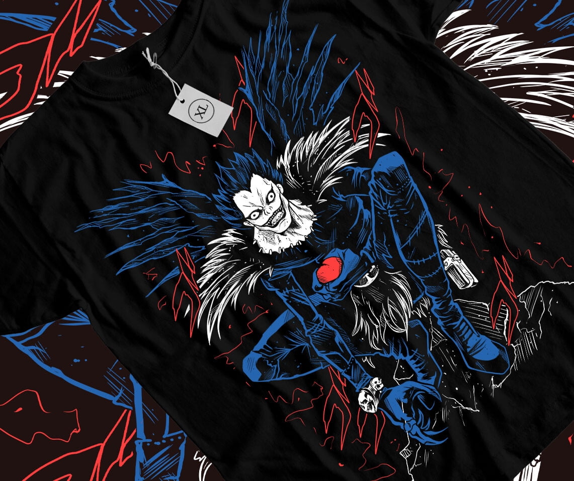 Death Note Shirt Kira Ryuk Anime Horror Graphic Tee - Walmart.com