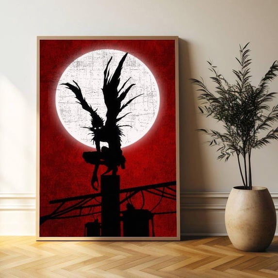 Death Note Silhouette Anime Wall Art Poster Print Room Decor Home Decor ...