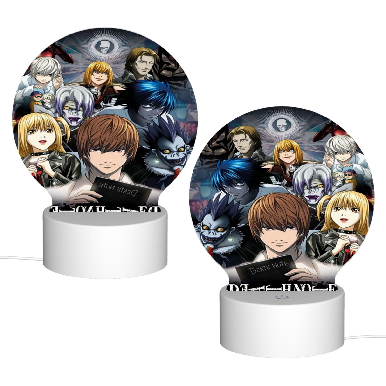 Death Note anime round acrylic night light is suitable for rooms ...
