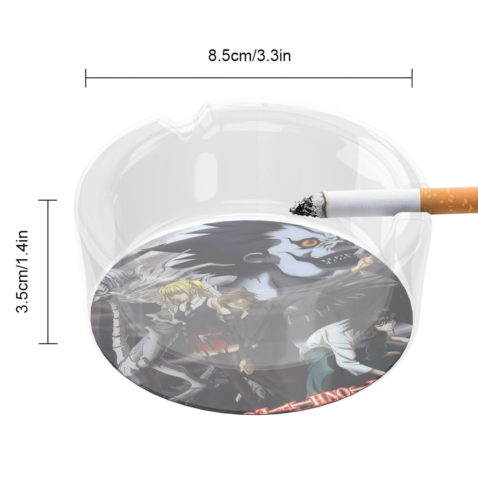 Death Note anime round glass ashtrays are used for indoor and outdoor ...