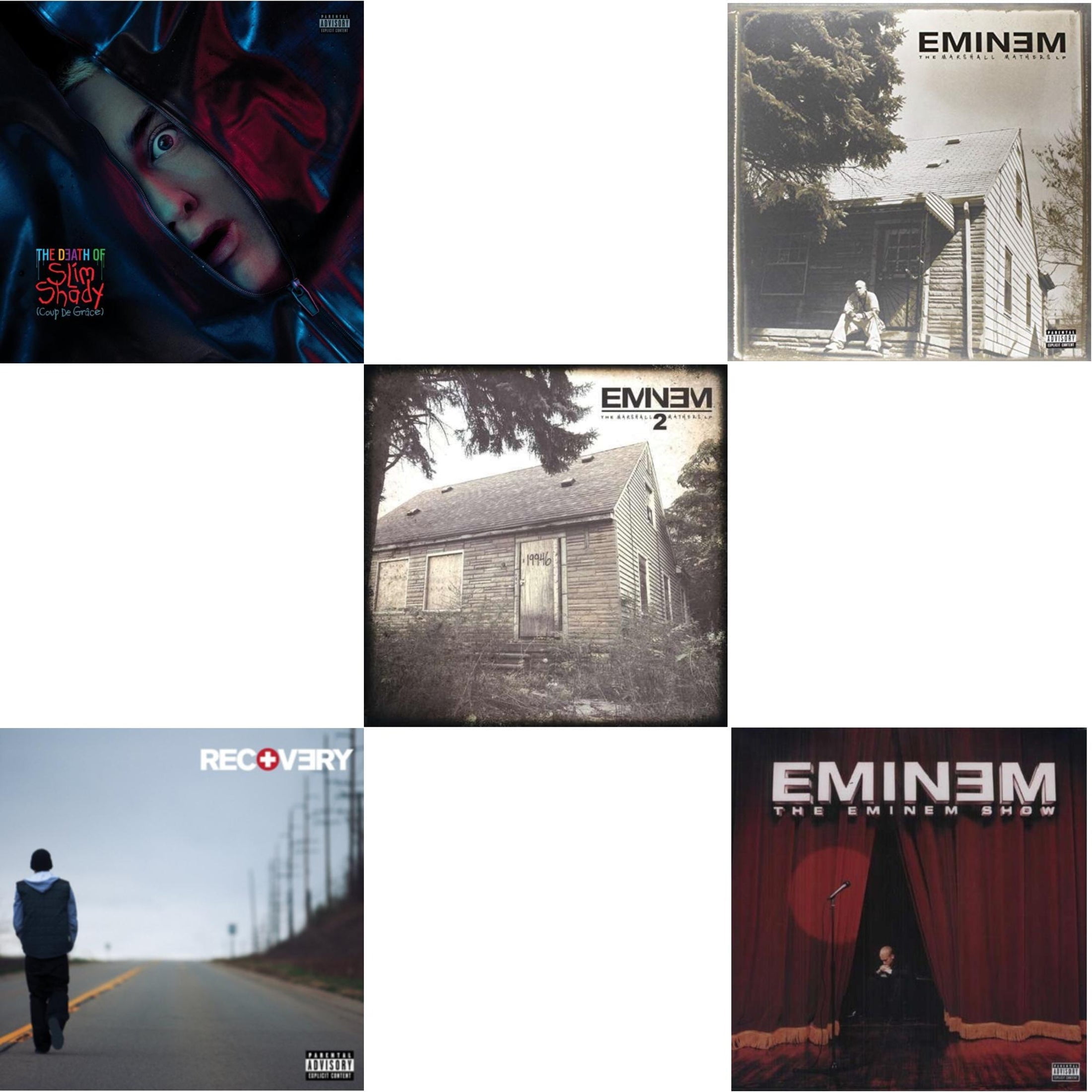 Death Of Slim Shady (Coup De Grace) (X) (Red/Blue Vinyl/2LP) & Recovery ...