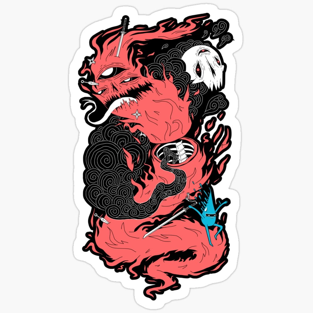 Death Of The Fire Demon Sticker Phone Decal Water Bottle Stickers Car ...
