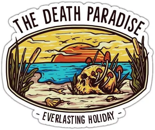 The Death Paradise Skull Beach Vacation Car Window Stickerphone Decal ...