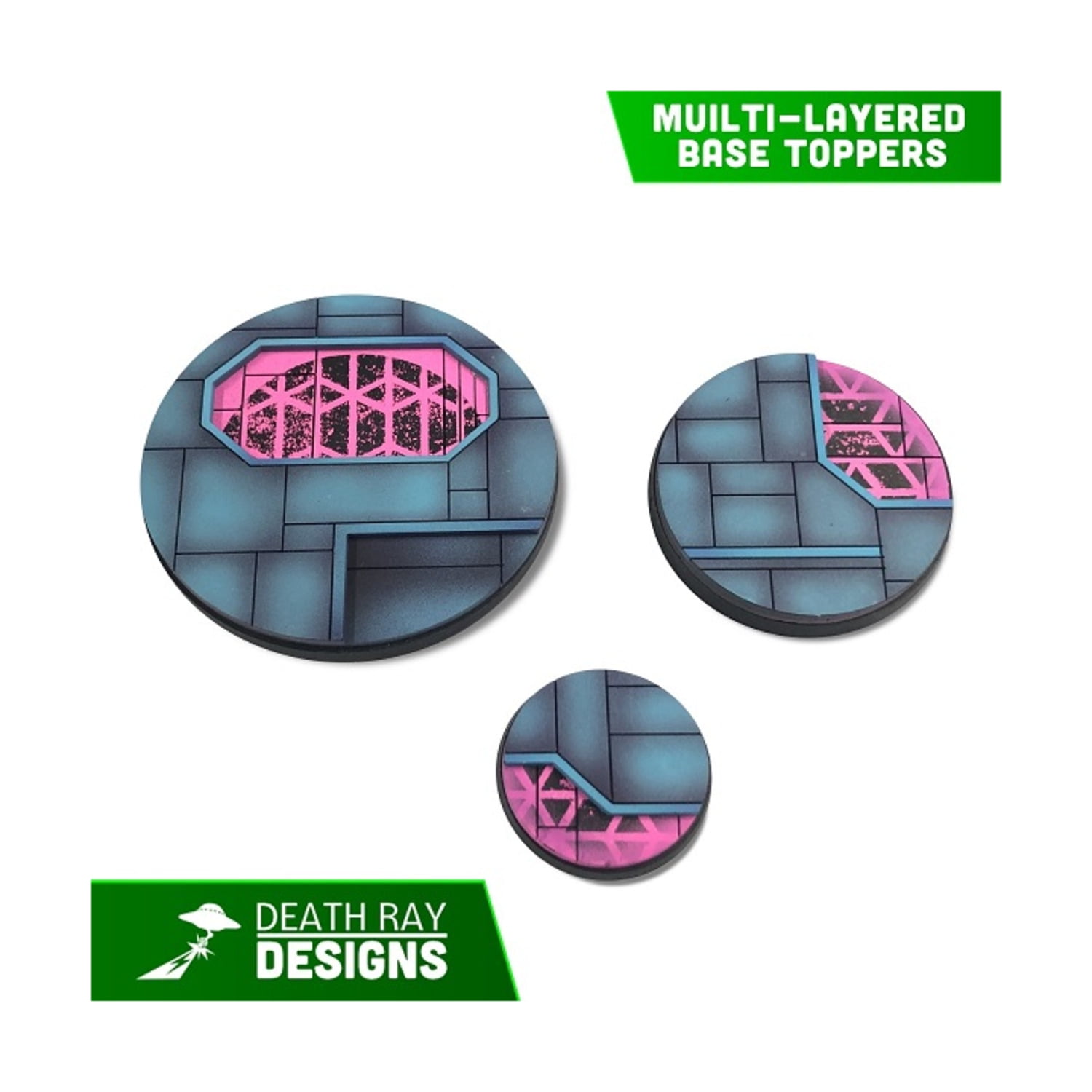 Death Ray Designs Synth Runner 2-Layer Base Inserts (Beveled Skirmish ...