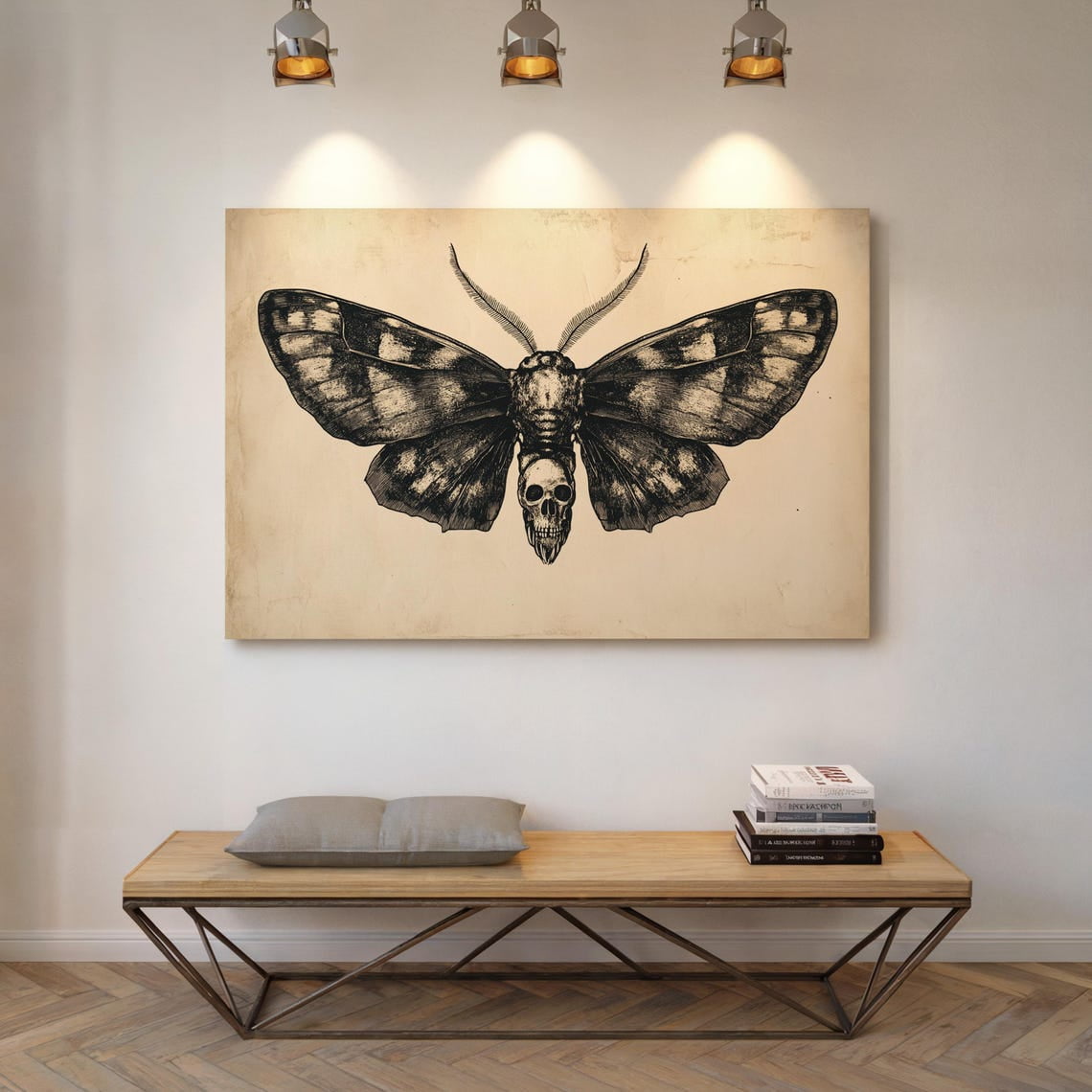 Death’S Head Moth Skull Print – Gothic Insect Art, Vintage Entomology ...