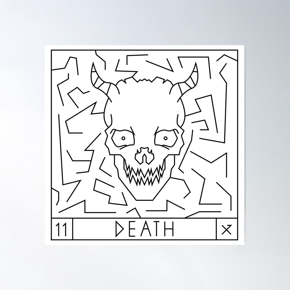 Death'S Labyrinth With Horns And Maze-Like Background Poster Wall Art ...
