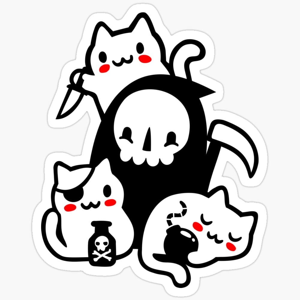 DOPASTICKER Death'S Little Helpers Sticker Phone Decal Water Bottle ...