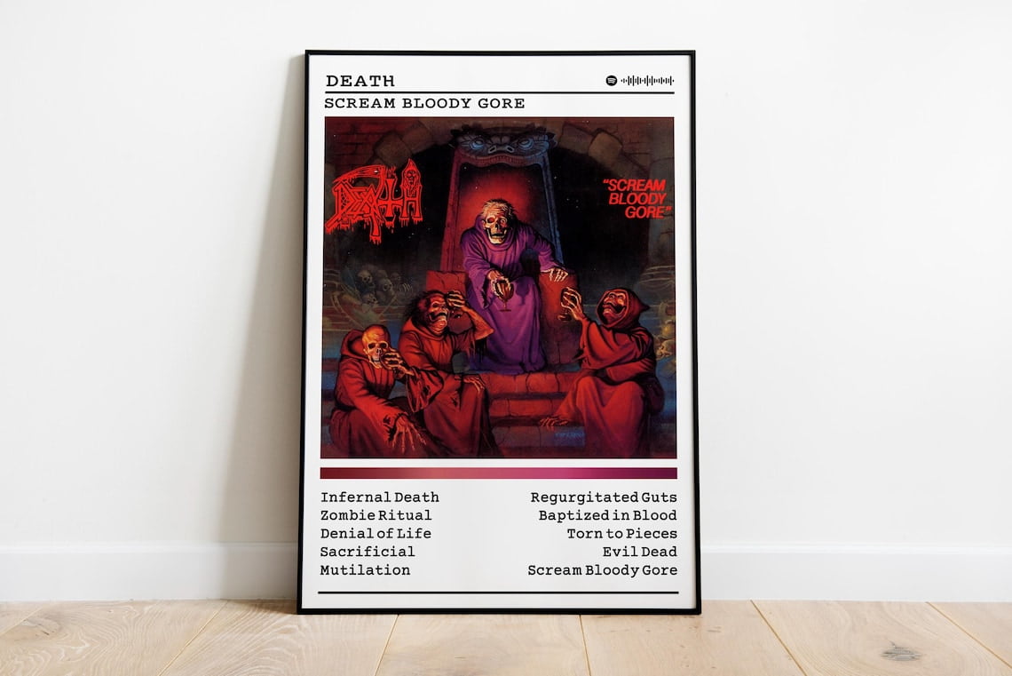 Death, Scream Bloody Gore, Album Prints, Wall Decor S, Album Cover ...