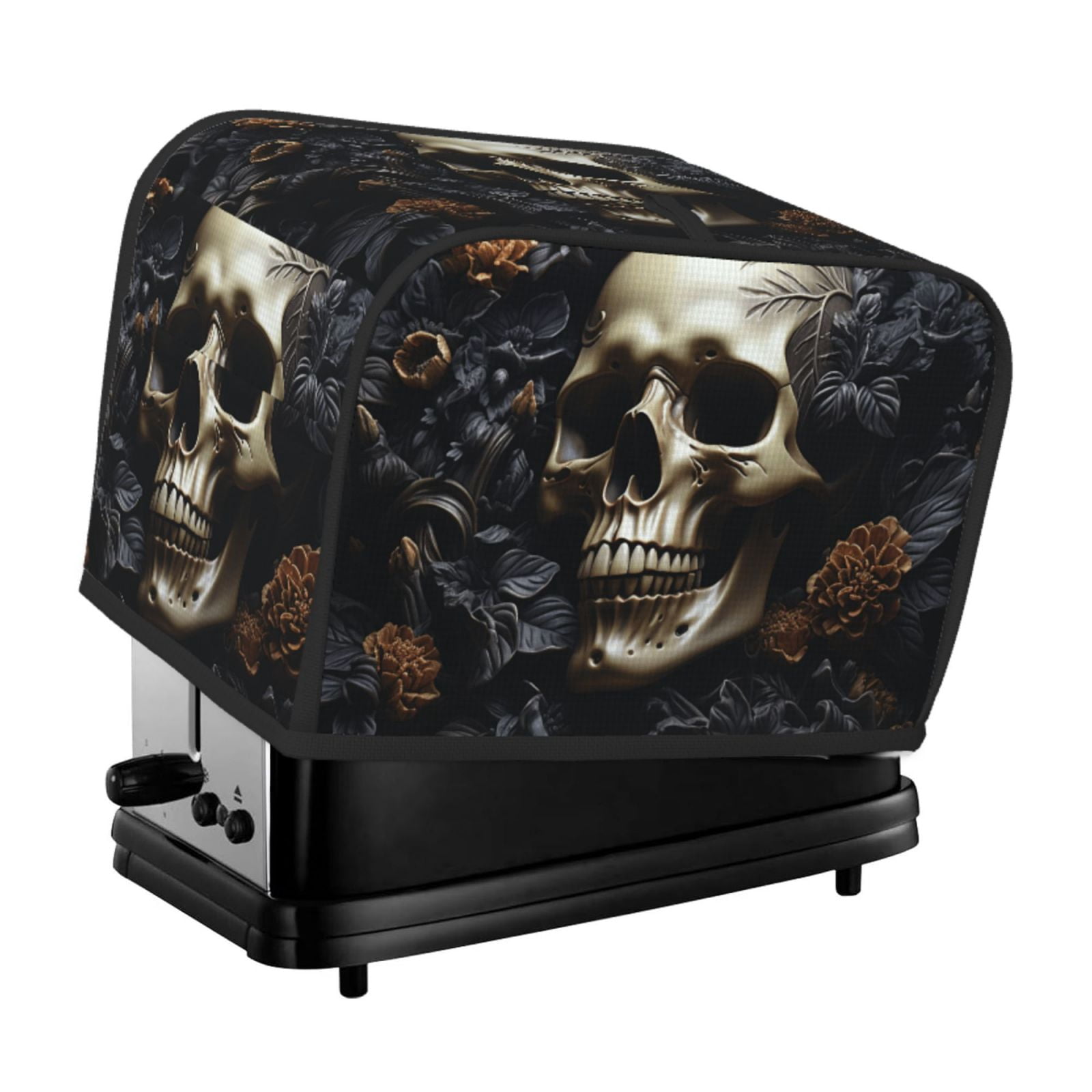 Death Skull Gothic Art Black 2 Slice Toaster Cover Bread Maker Dust ...