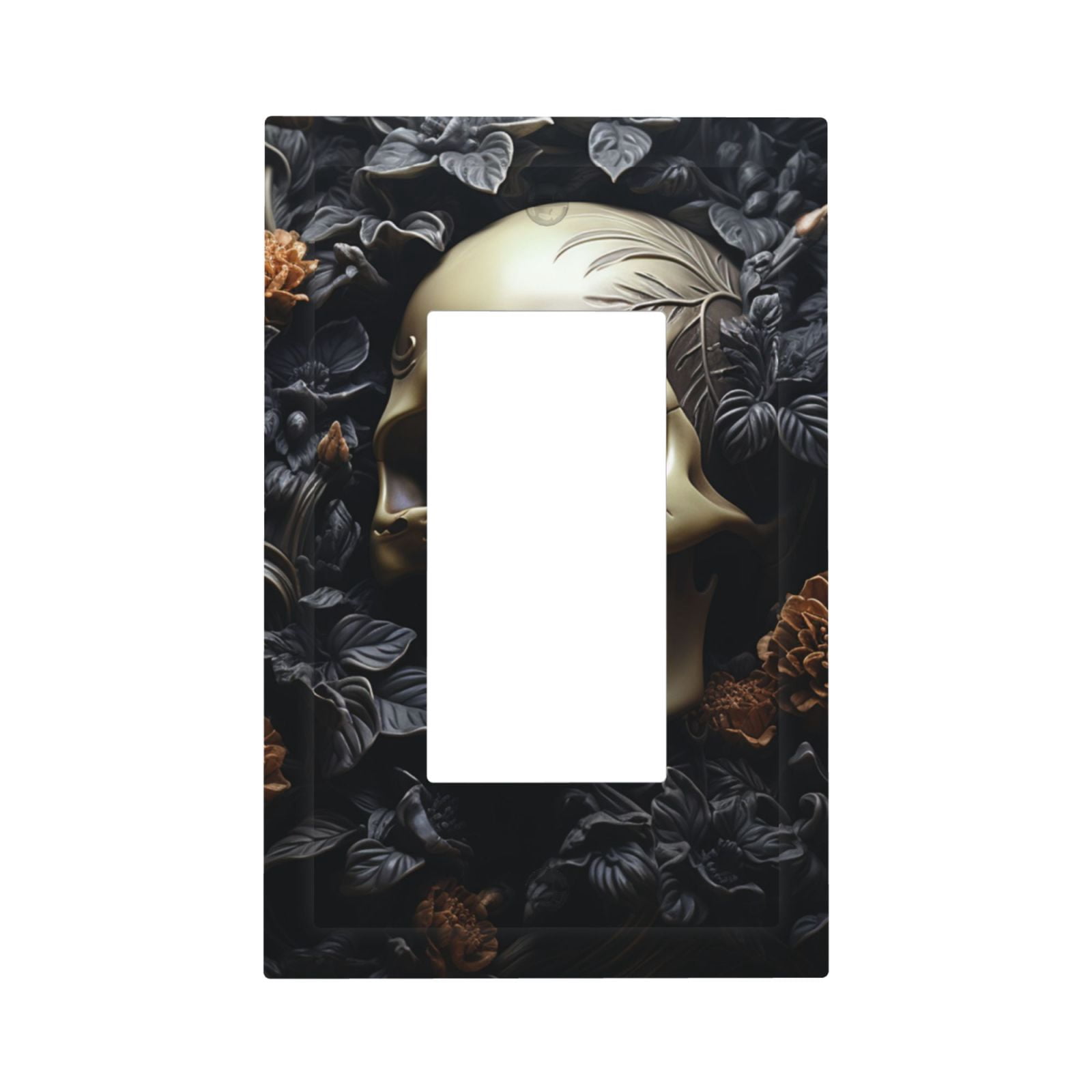 Death Skull Gothic Art Black Single Gang Wall Plate 1 Gang Decorative ...