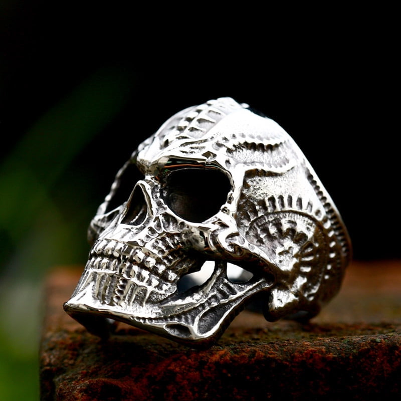 Death Skull Ring for Men Stainless Steel Jewelry Biker Rings Scary ...
