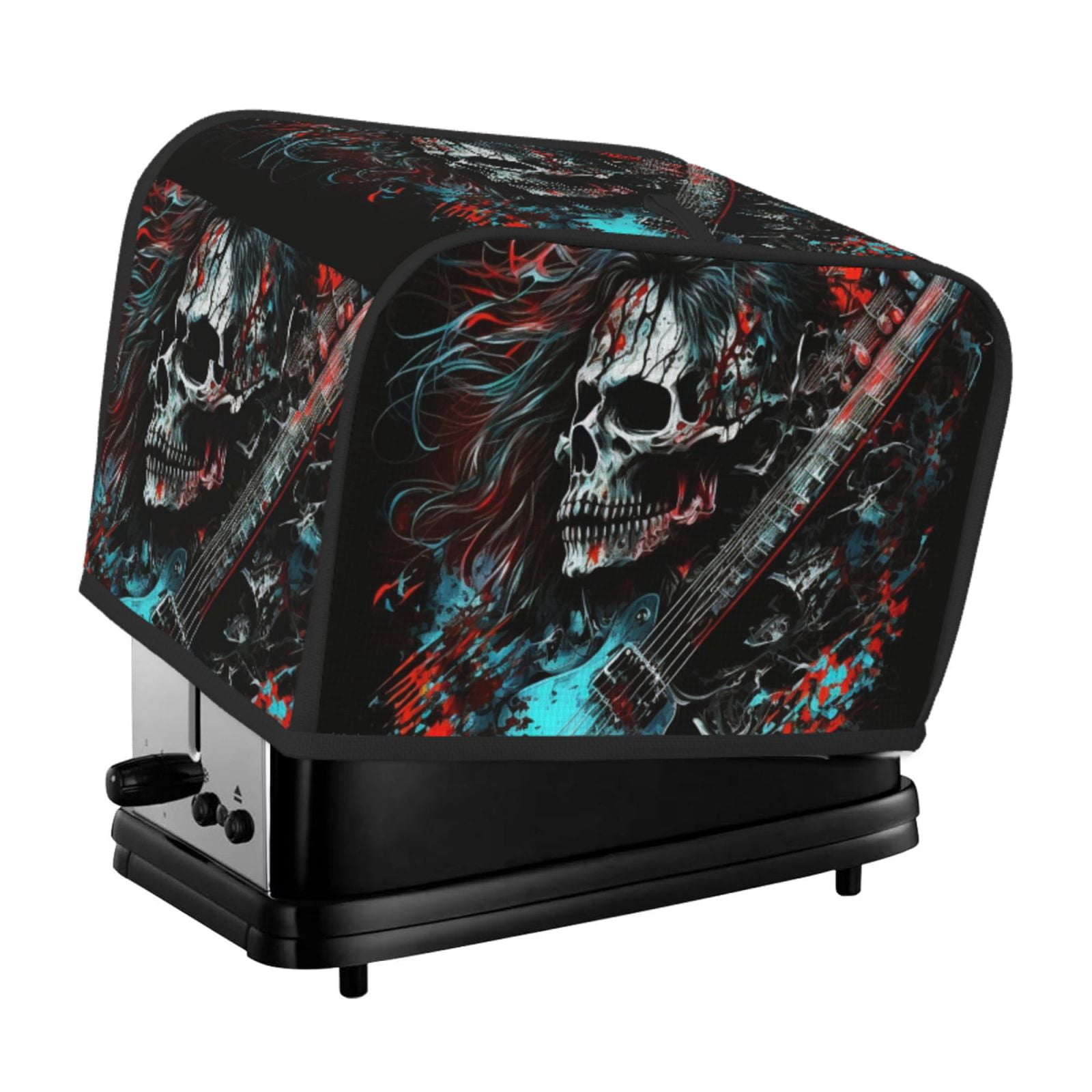 Death Skull Rock Heavy Metal Music 2 Slice Toaster Cover Bread Maker ...