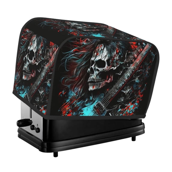 Death Skull Rock Heavy Metal Music 2 Slice Toaster Cover Bread Maker ...