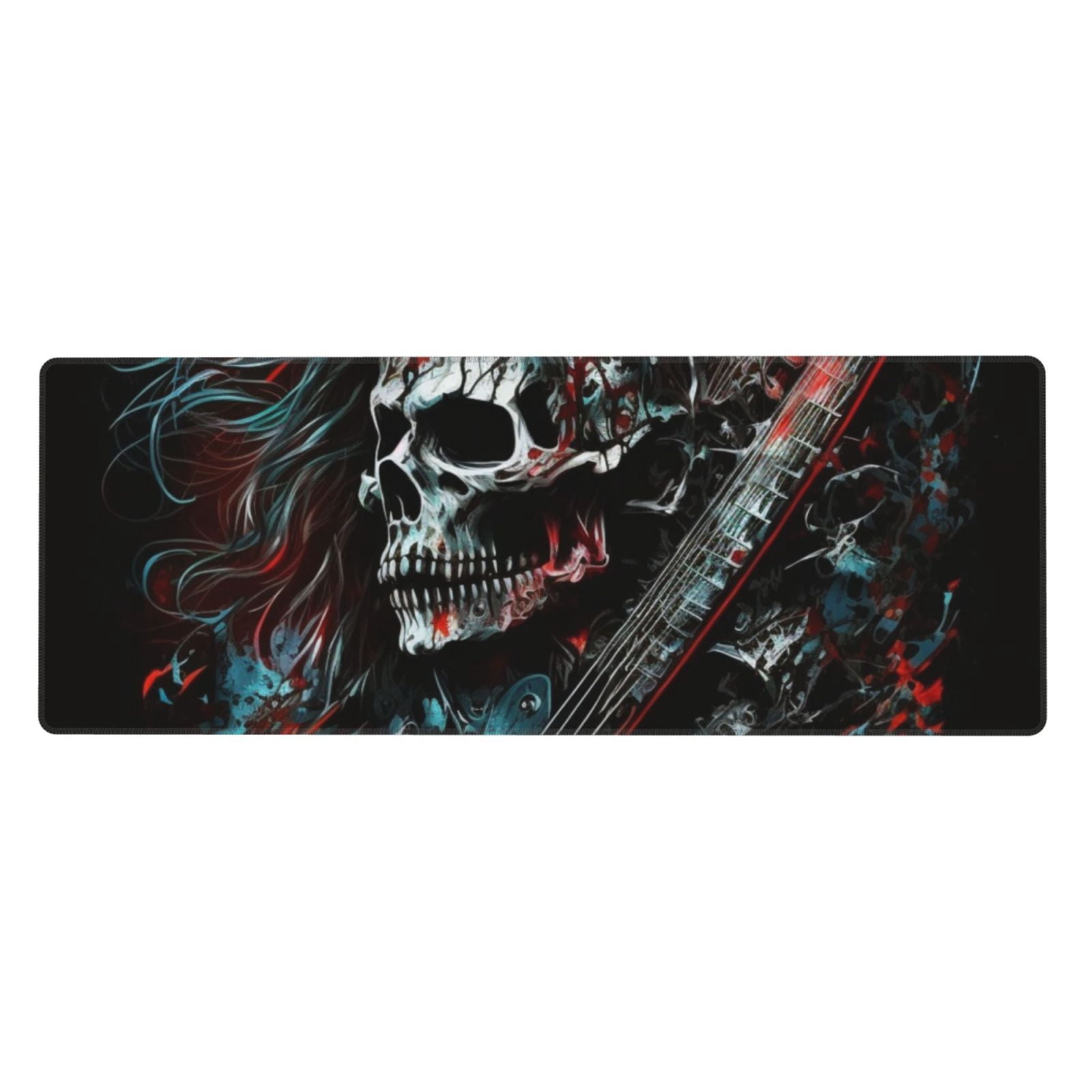 Death Skull Rock Heavy Metal Music Mouse Pad Extended Large Gaming ...